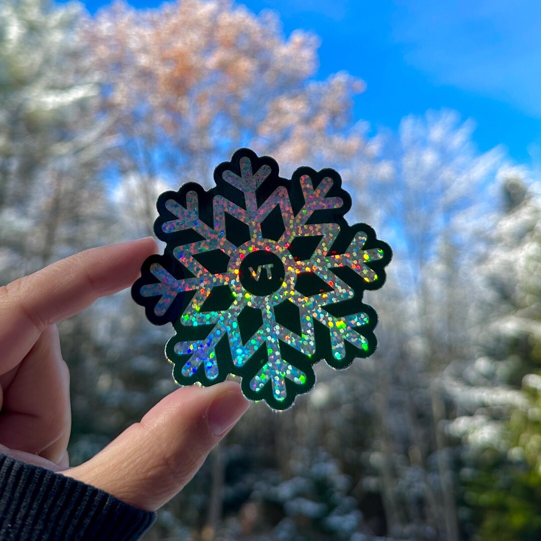 VT Glitter Snowflake Sticker: Vermont Souvenir Decal - Etsy