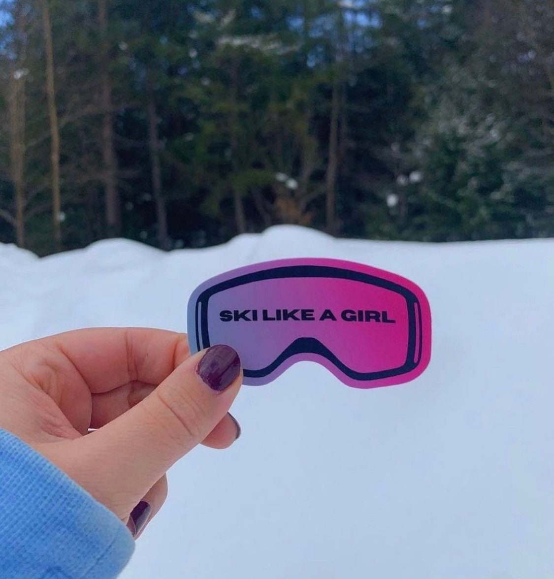 Ski Like a Girl Goggle Sticker Gift for Skiers or Mountain - Etsy