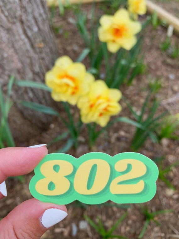 802 Vermont Pride Green and Gold Sticker Green Mountain State | Etsy
