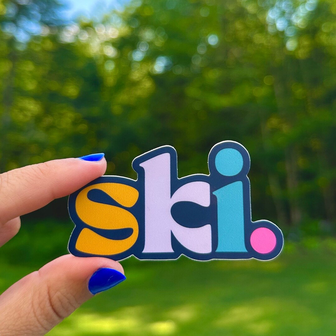 Ski Sticker large, Navy, Perfect for Helmet or Phone, Gift for Skiers ...