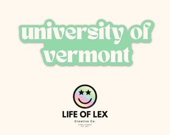 Vermont Catamounts Sticker // UVM // University of Vermont // VCAT ...