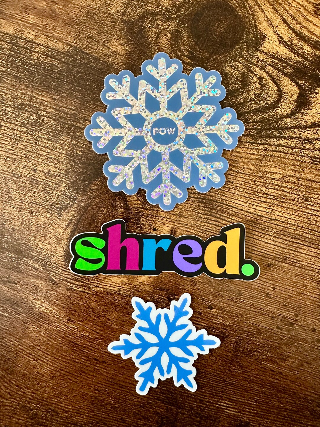 SHRED Snowflake Sticker Pack, Water Bottle Stickers, Gift for ...