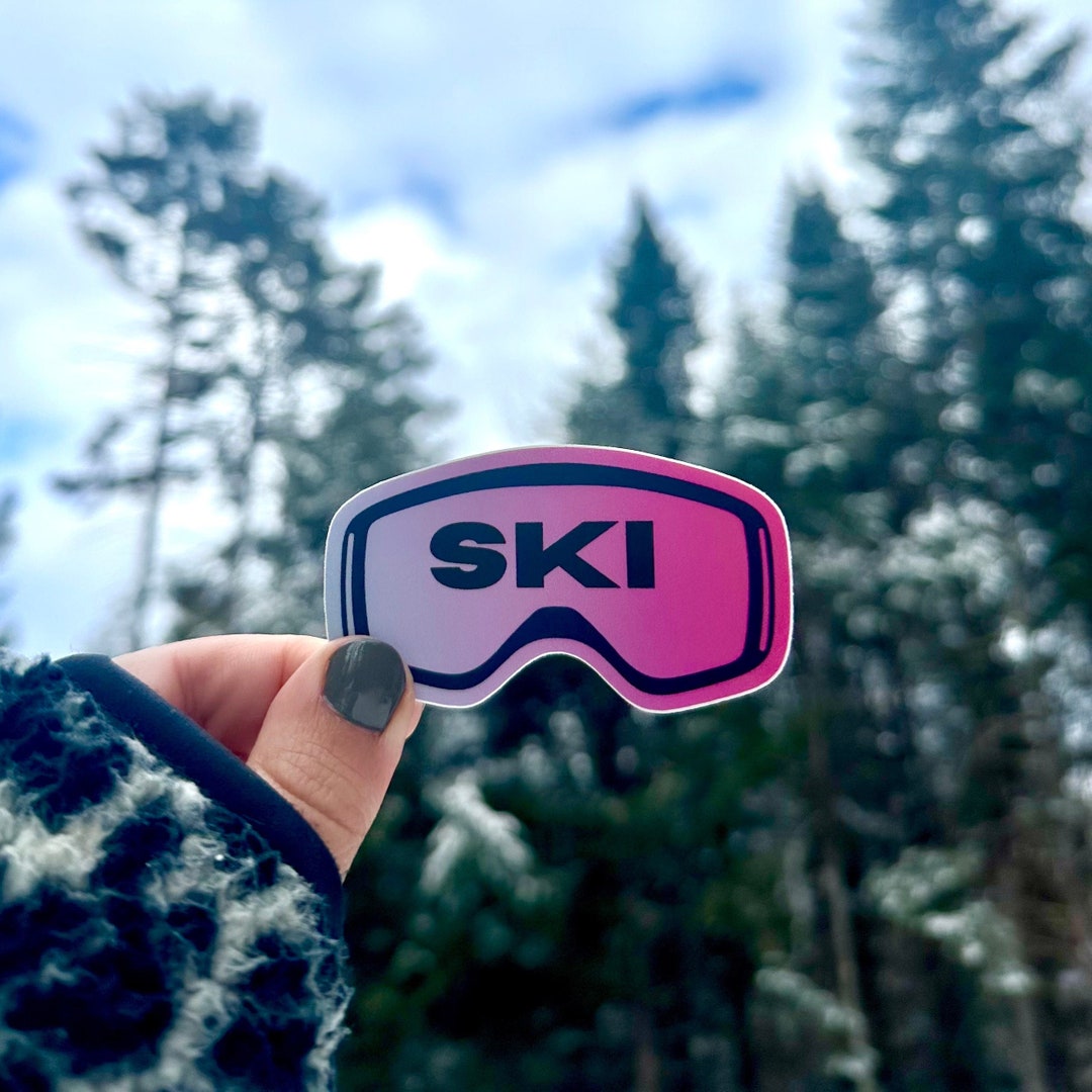 Ski Pink Goggle Sticker, Perfect for Helmet or Phone, Gift for Skiers ...