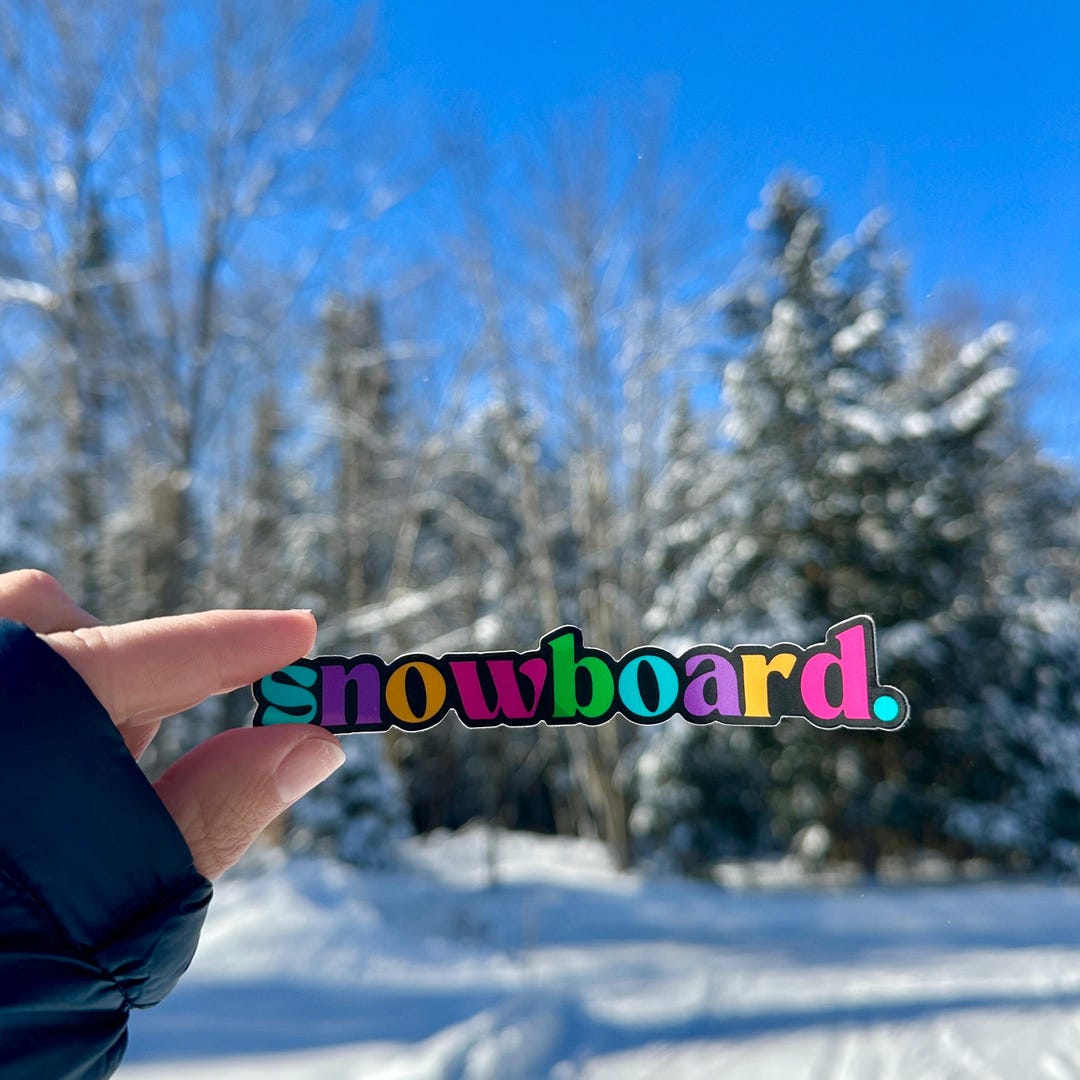 Snowboard Sticker, Gift for Skiers or Mountain Lovers, Snowboard, Surf ...