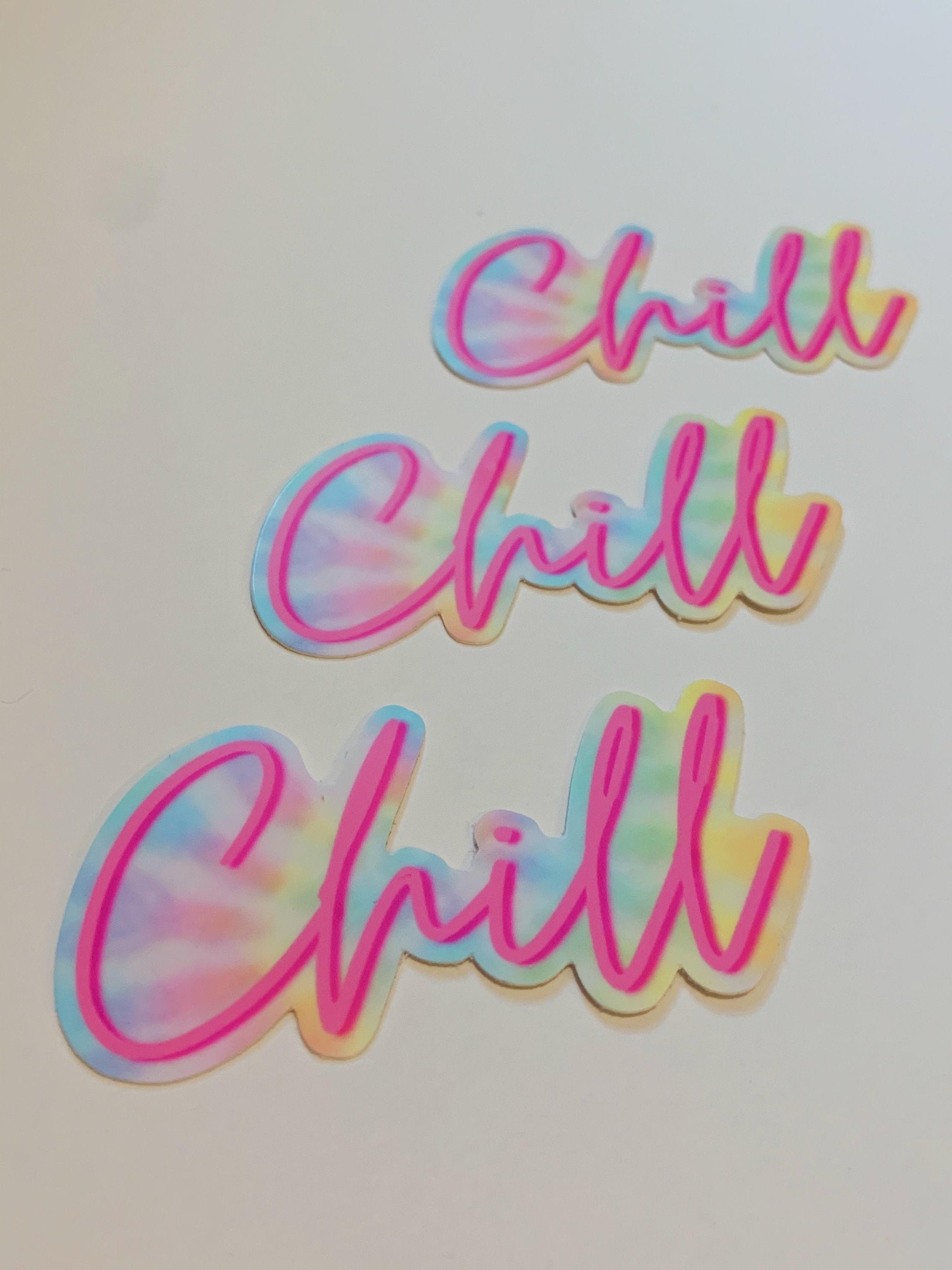 Chill Tie Dye Sticker Aesthetic Relax Vibes Outdoor Vinyl - Etsy