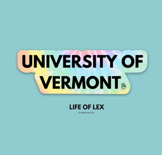University of Vermont Tie Dye Sticker Groovy UV UVM College - Etsy