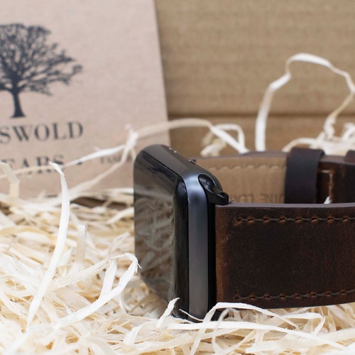 Brown Color Leather Apple Watch Band 45mm 41mm 44mm 49mm - Etsy