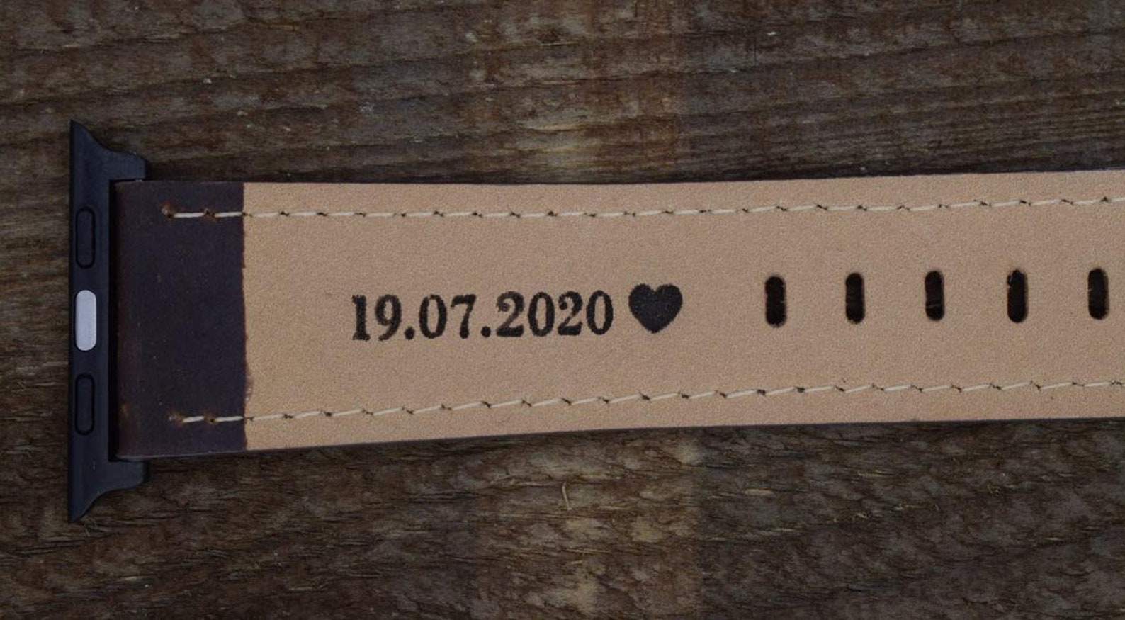 Personalised Leather Apple Watch Strap / 38mm 40mm 41mm 42mm | Etsy