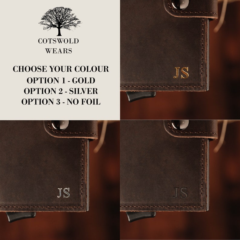 Personalised Leather Pop up Wallet / RFID Slim Wallet / - Etsy