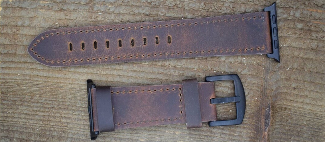 Personalised Leather Apple Watch Strap / 38mm 40mm 41mm 42mm - Etsy