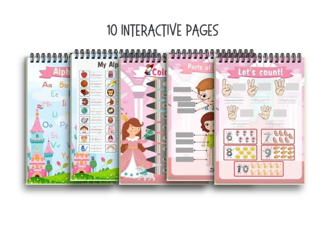 Princess Busy Book, Editable Template - Etsy