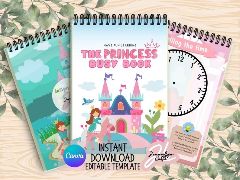 Princess Busy Book, Editable Template - Etsy