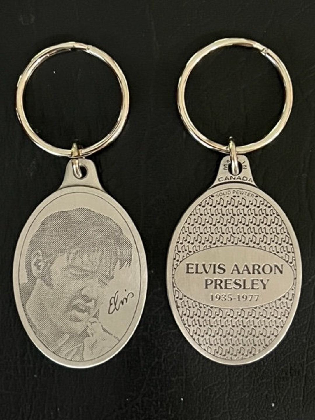 Elvis Commemorative Pewter Key Ring - Etsy