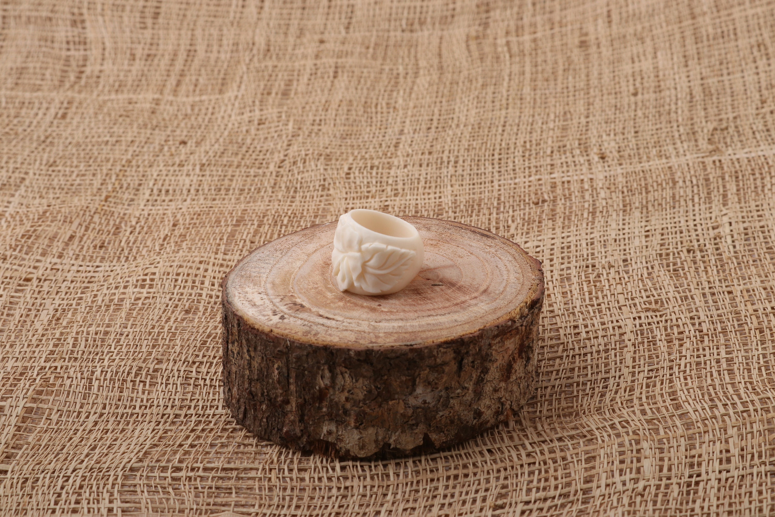 Frangipani Bone Ring Cow Bone Hand Carved B99 - Etsy