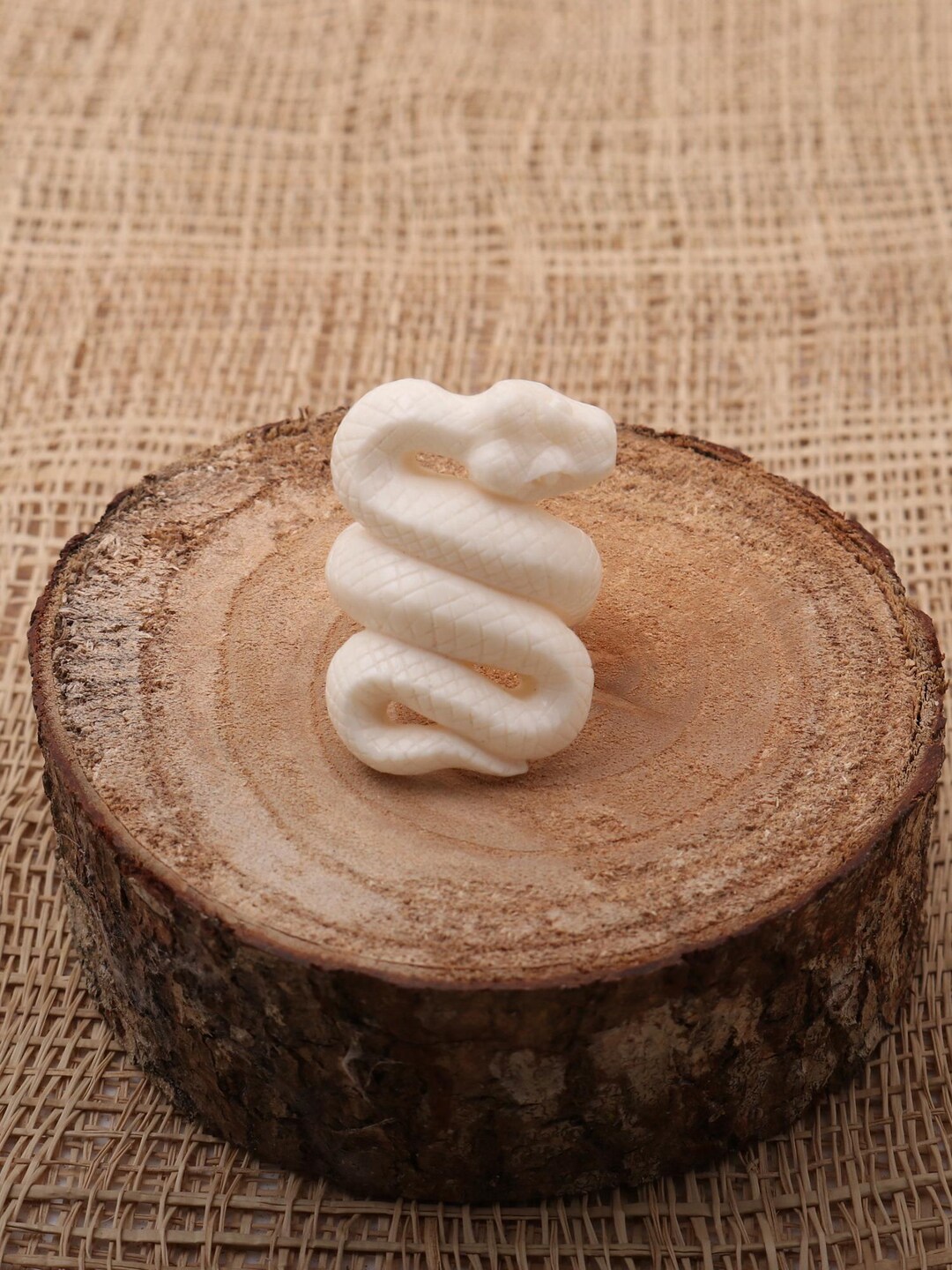Snake Bone Ring, Bone Carving, Handcarved Ring, Handmade Jewelry, Bone ...