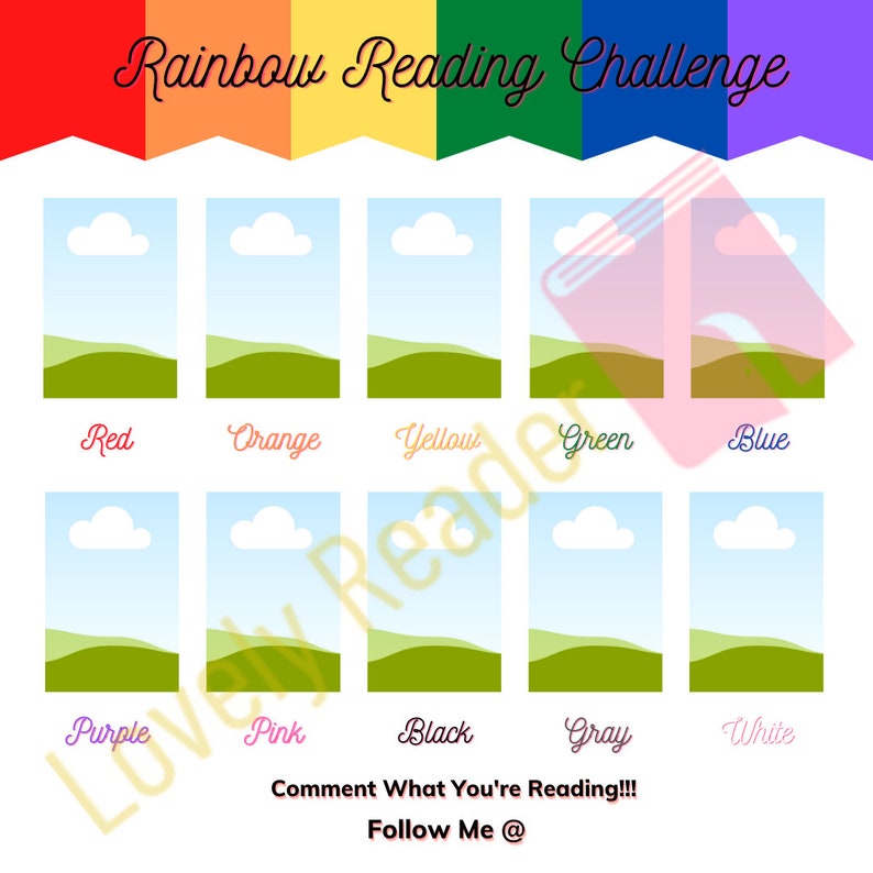 Rainbow Reading Challenge Instagram Post/story Template - Etsy