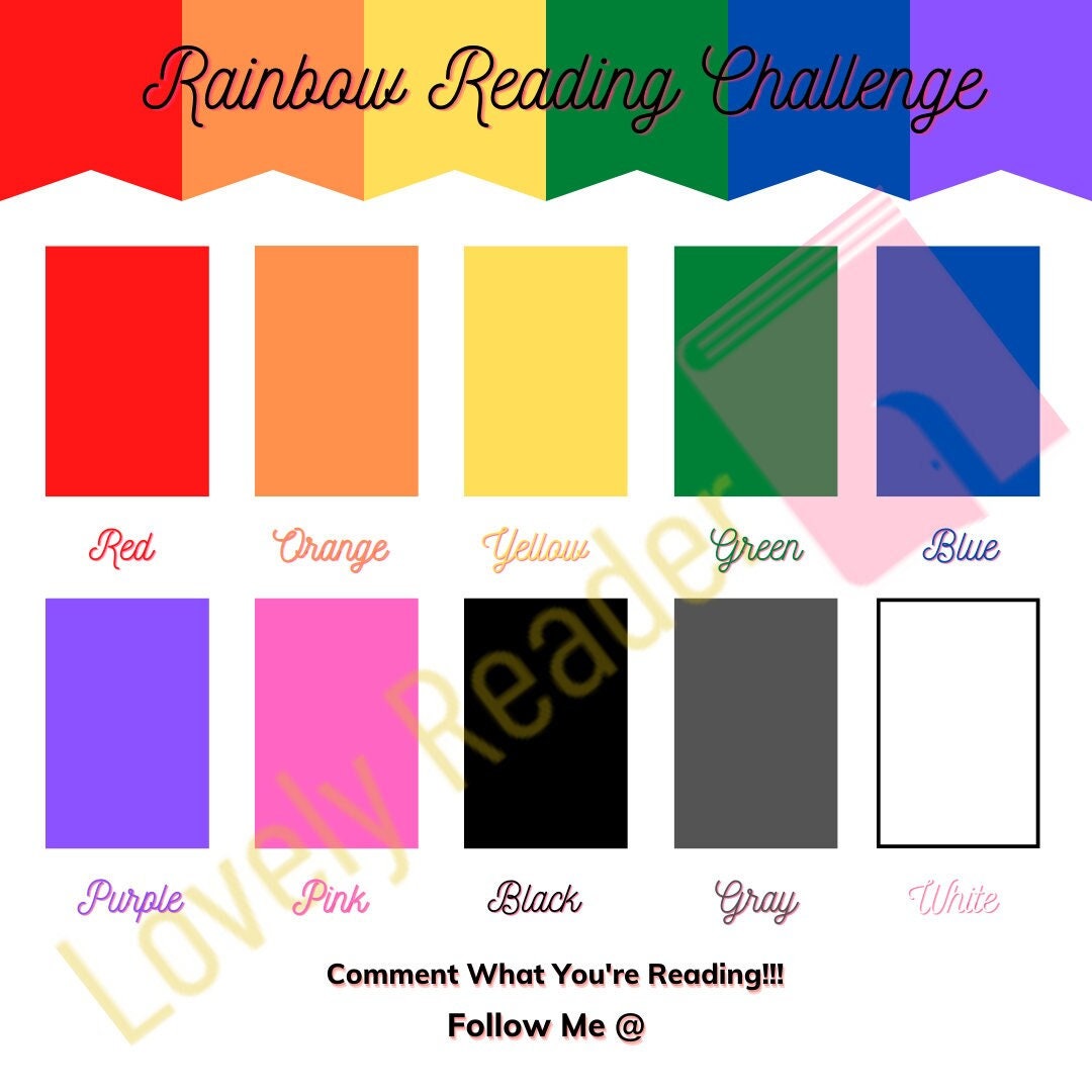 Rainbow Reading Challenge Instagram Post/story Template - Etsy