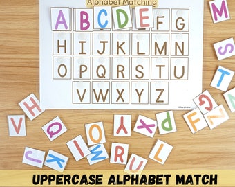 Apple Letter Match Preschool Kindergarten Alphabet Matching - Etsy