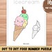 Food Theme Dot to Dot Number Puzzle and Coloring Pages - Etsy