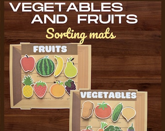 Fruits and Vegetables Printable Sorting Learning Time, Preschool ...
