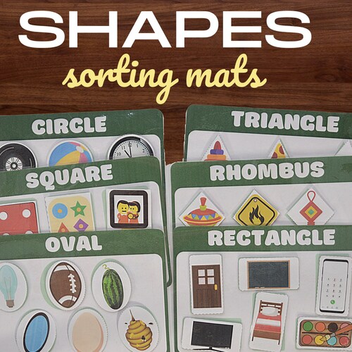 2D Shapes Sorting Activity Mats - Etsy