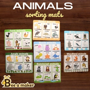 Animal Sorting Mats According to Their Habitats - Etsy