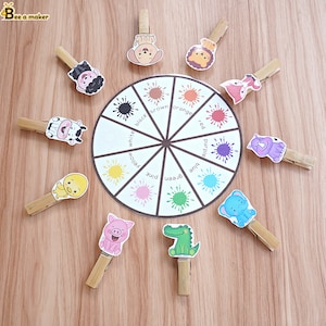 Animal Color Matching Wheel Game - Etsy