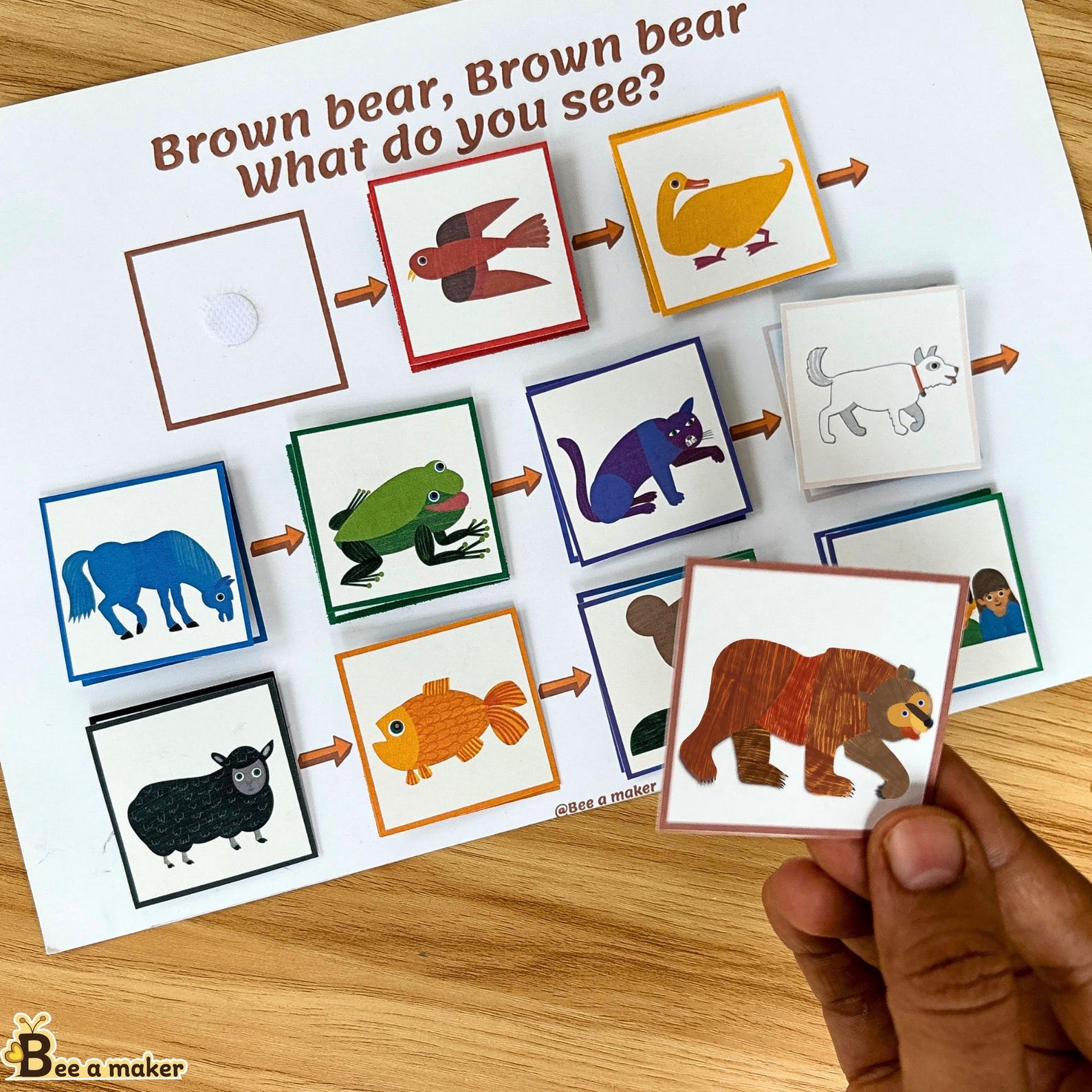 Brown Bear Brown Bear Eric Carle Busy Book Page - Etsy