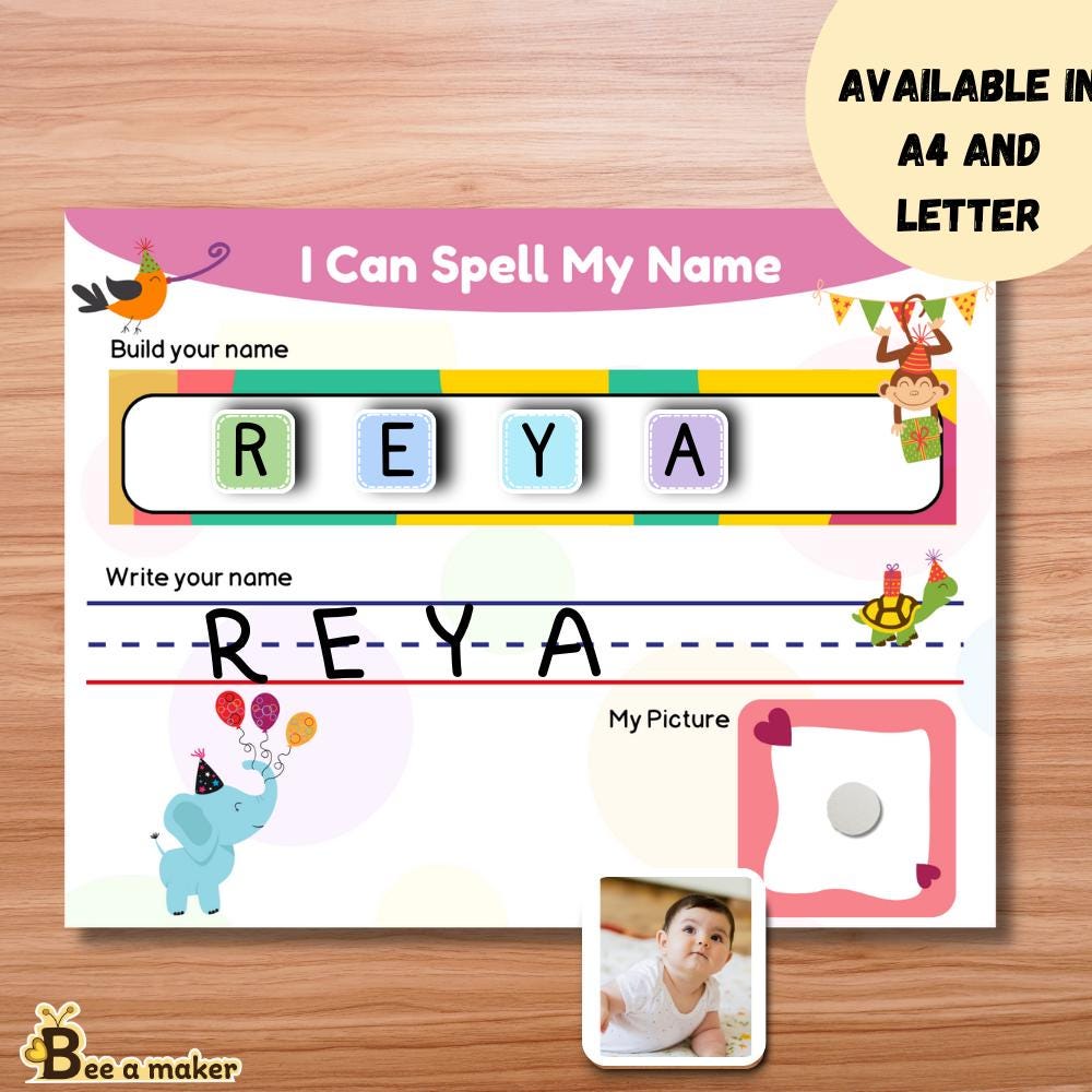 My Name and Birthday Activity Printable | Busy Book Page | Preschool ...