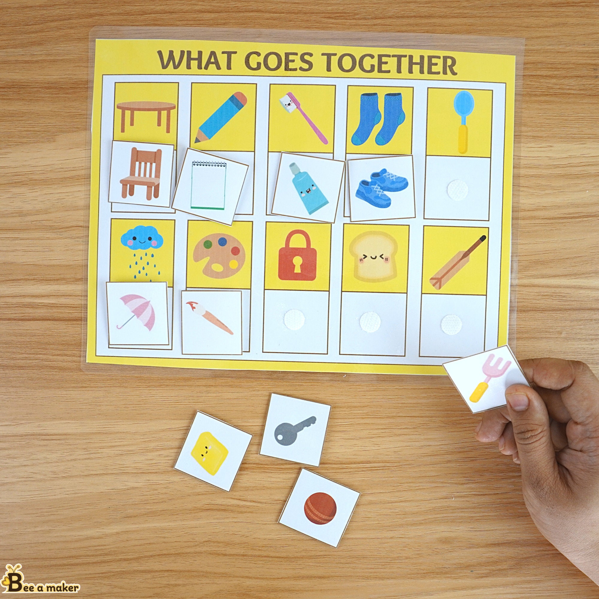 What Goes Together, Association Matching Busy Book Printable Pdf Page ...