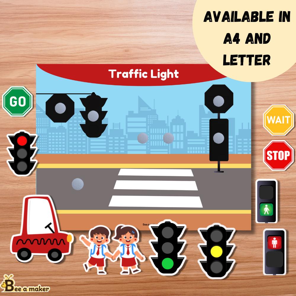 Traffic Light Printable Activity | Road Safety Learning | Preschool ...