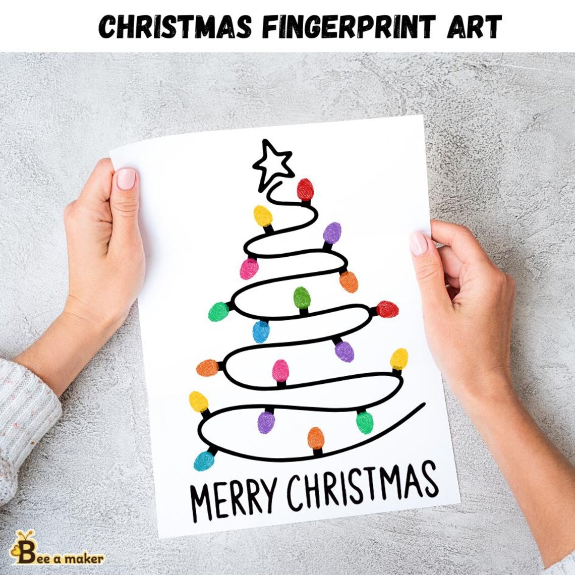 Christmas Fingerprint Art for Kids, DIY Art and Craft Activity for Kids ...
