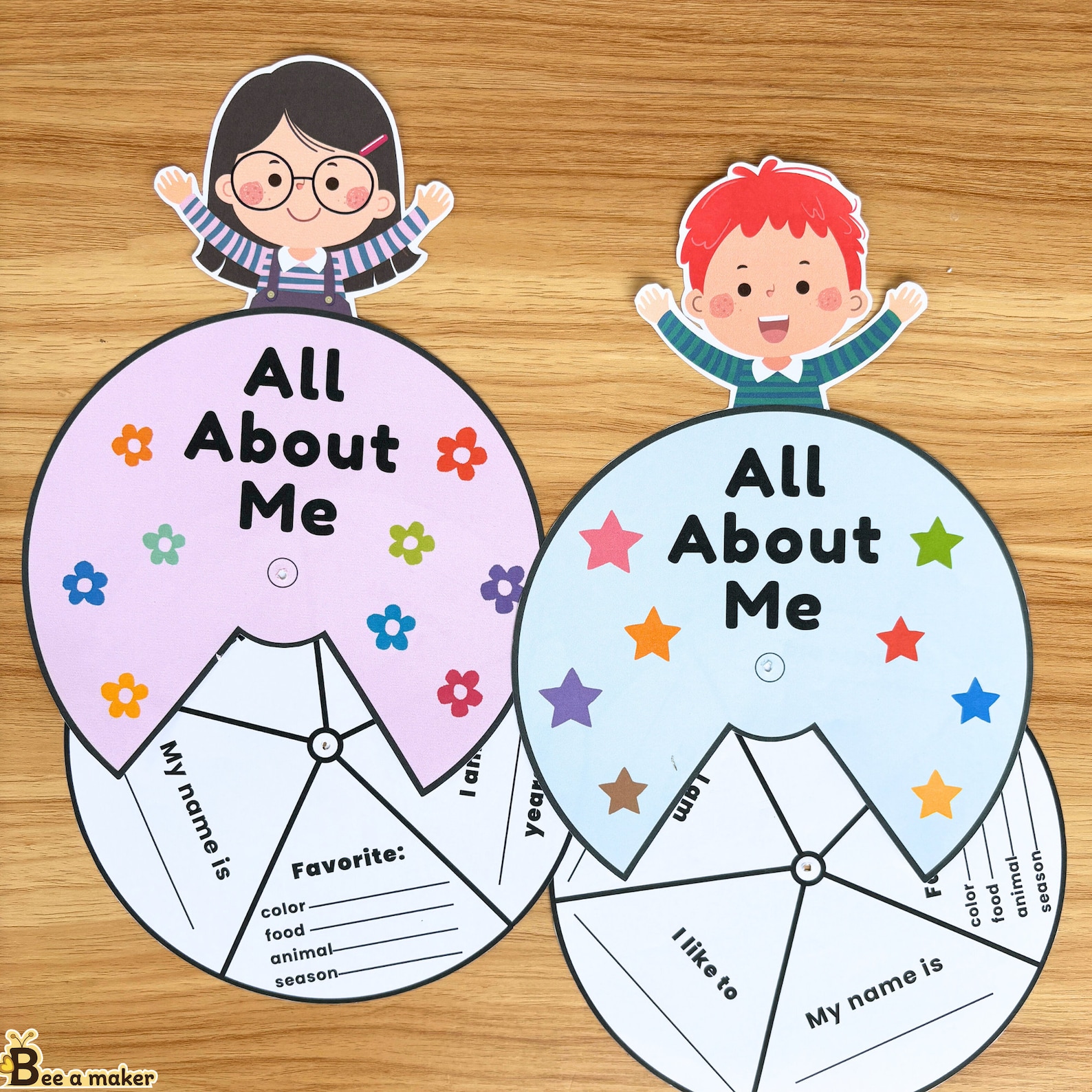 All About Me Spinner. Back to School Activity for Preschool Kids - Etsy