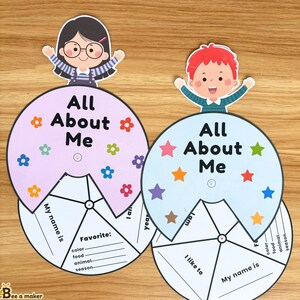All About Me Spinner. Back to School Activity for Preschool Kids - Etsy