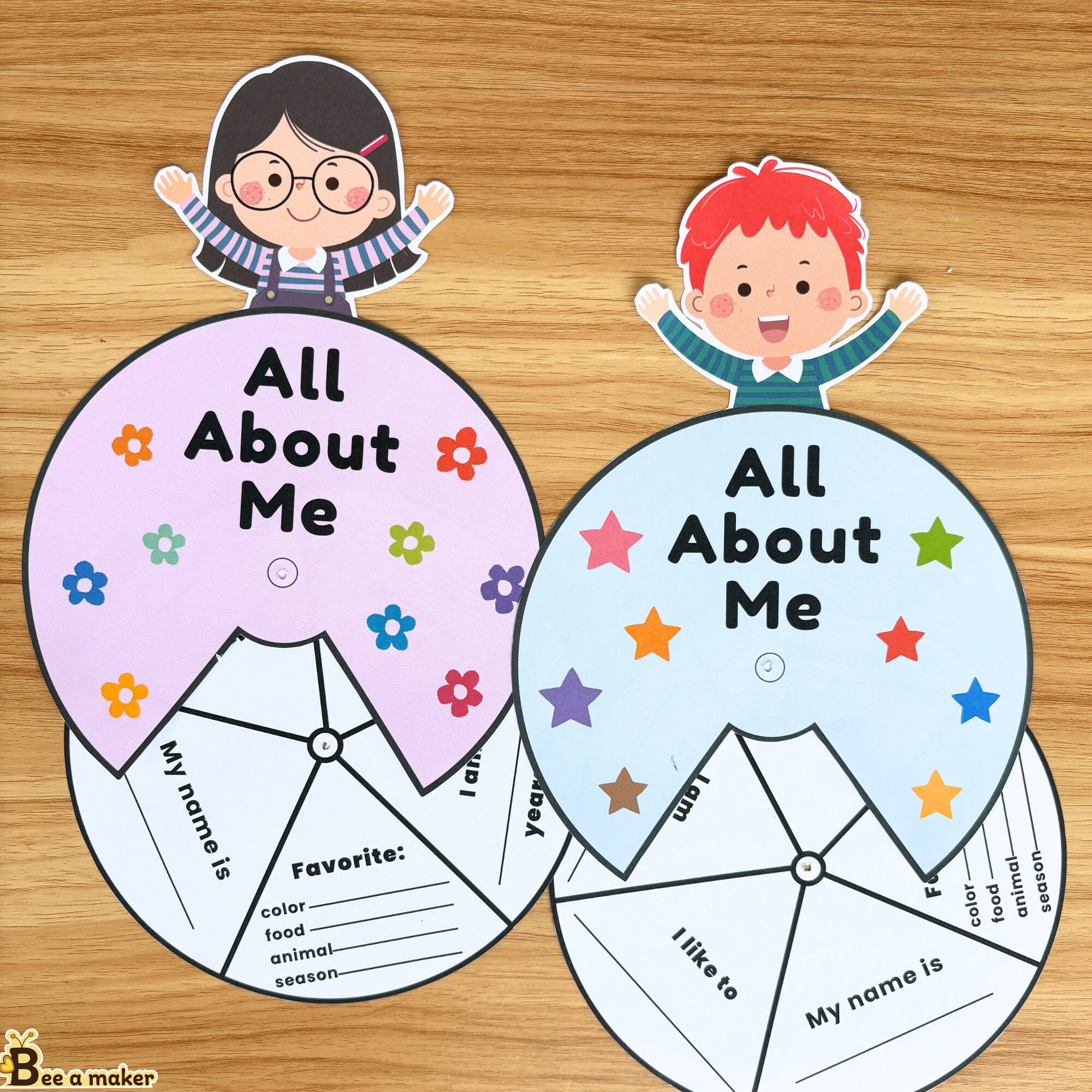 All About Me Spinner. Back to School Activity for Preschool Kids - Etsy
