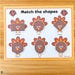 Thanksgiving Turkey Match the Shape Activity for Toddlers - Etsy