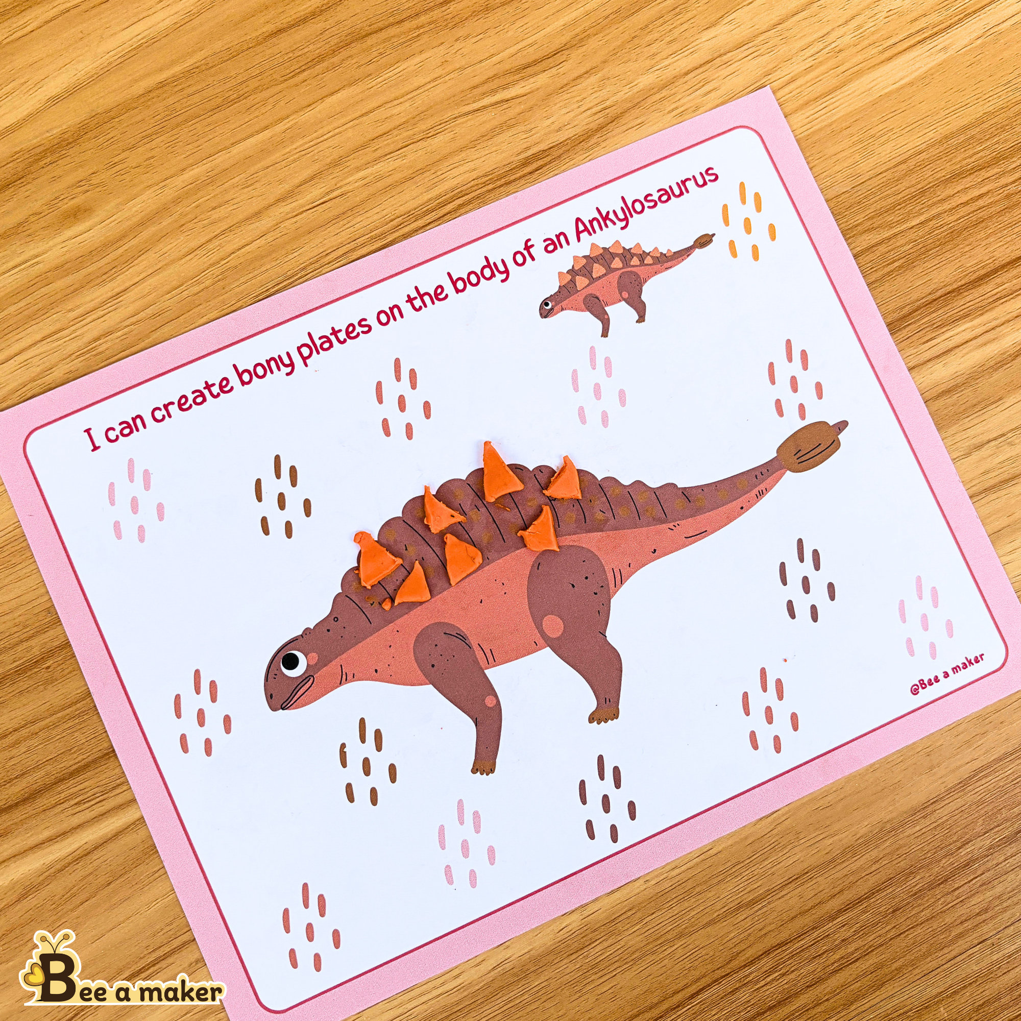 Dinosaur Playdough Mats 12 Sets - Etsy