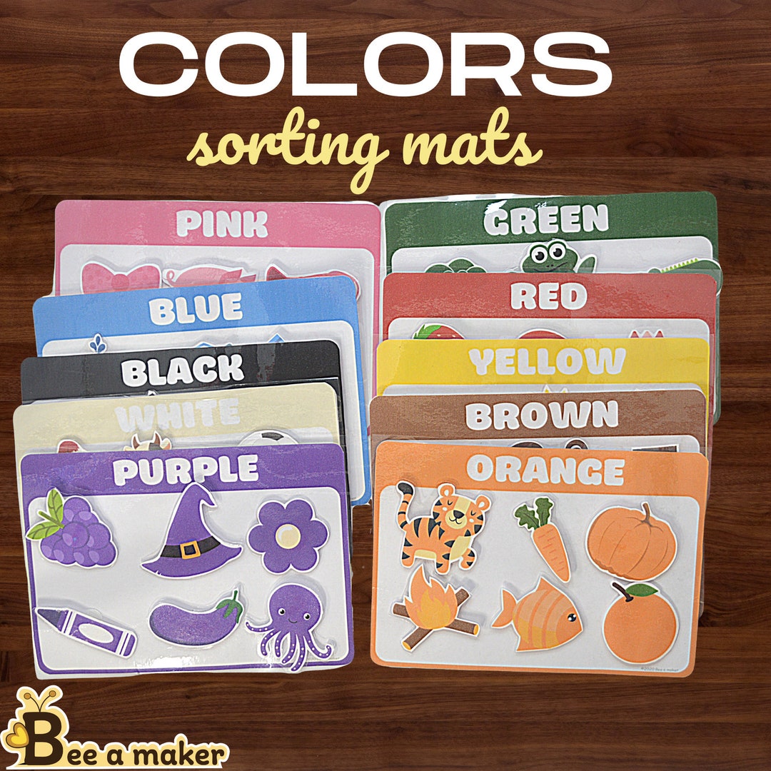 Colors Sorting Mats or Colors Matching Activity for Toddlers - Etsy