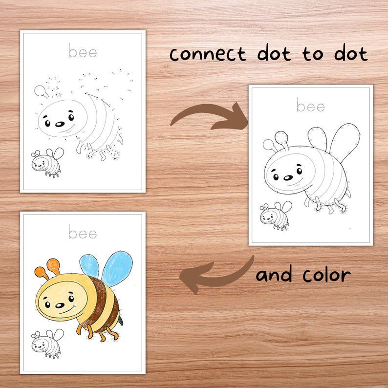 Bugs Dot to Dot Number Puzzle - Etsy