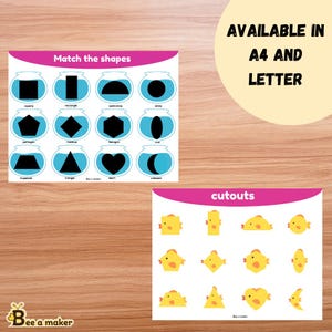 Match the Shapes Printable | Fish Shape Matching Velcro Game ...