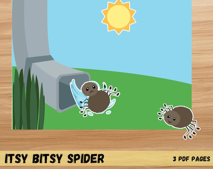 Itsy Bitsy Spider Printable Props. Nursery Rhymes, Baby, Preschool and ...