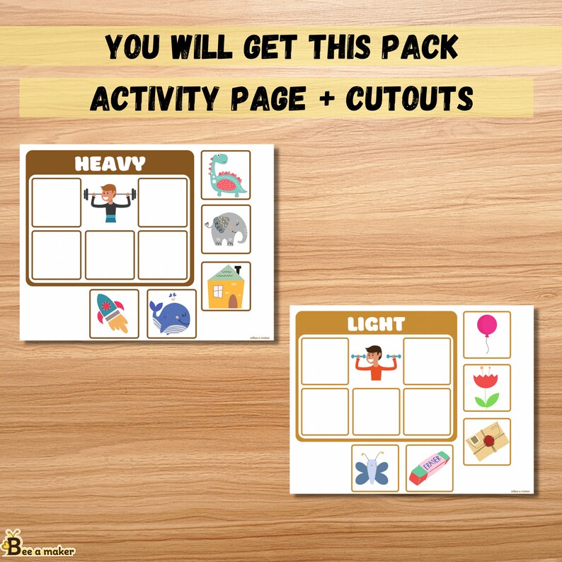 Light and Heavy Sorting Mats - Etsy