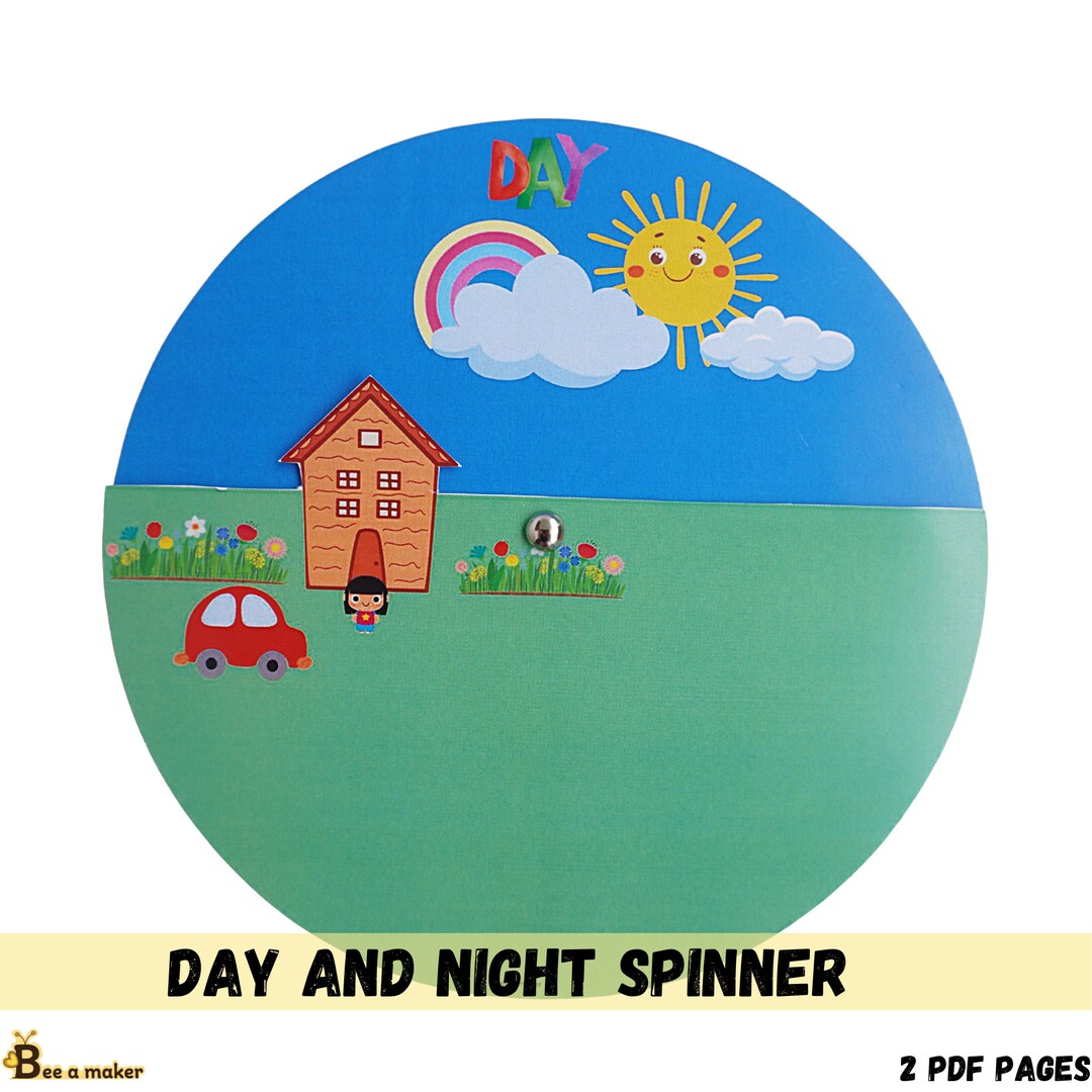 Day and Night Spinner Hands on Learning Acivity - Etsy