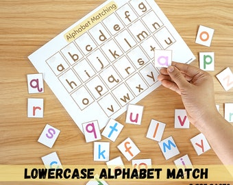 Lowercase Alphabet Matching Activity, Match the Colorful Letters to ...