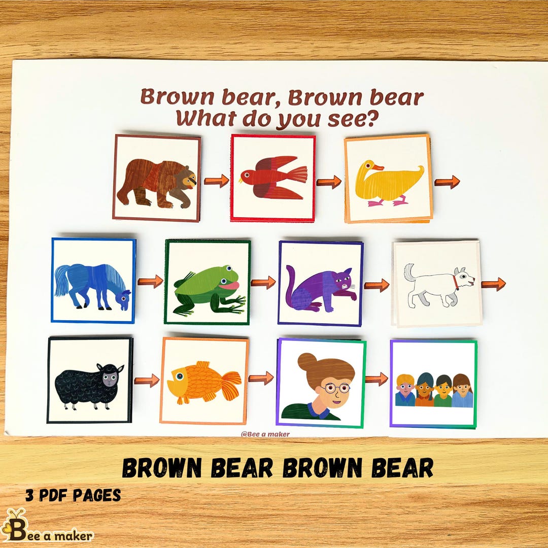 Brown Bear Brown Bear Eric Carle Busy Book Page - Etsy