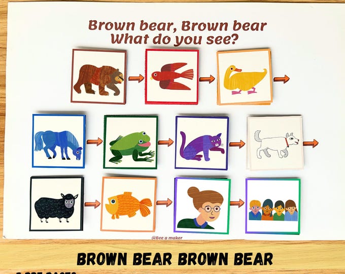 Brown Bear Color Wheel Activity for Toddlers - Etsy Canada