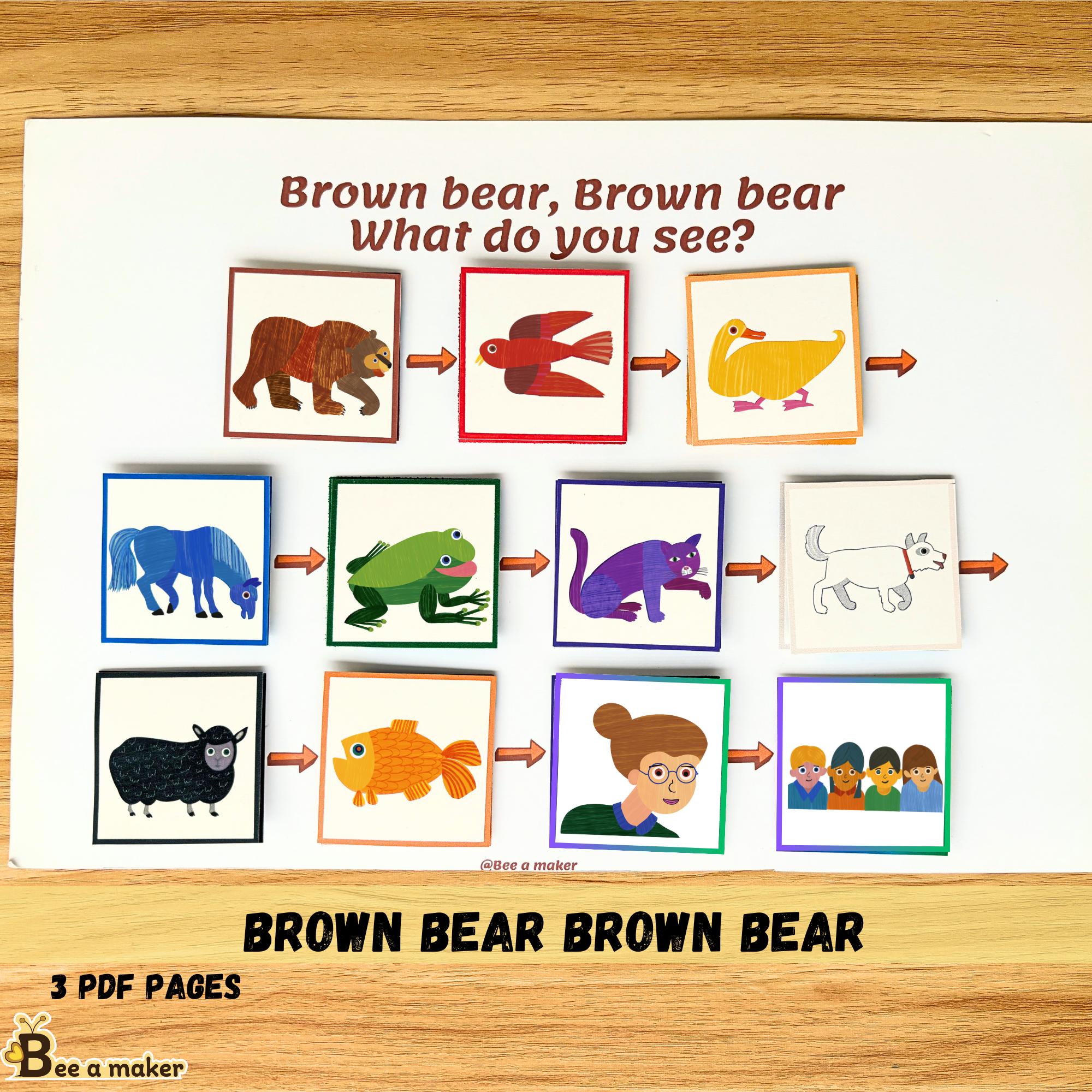 Brown Bear Brown Bear Eric Carle Busy Book Page - Etsy