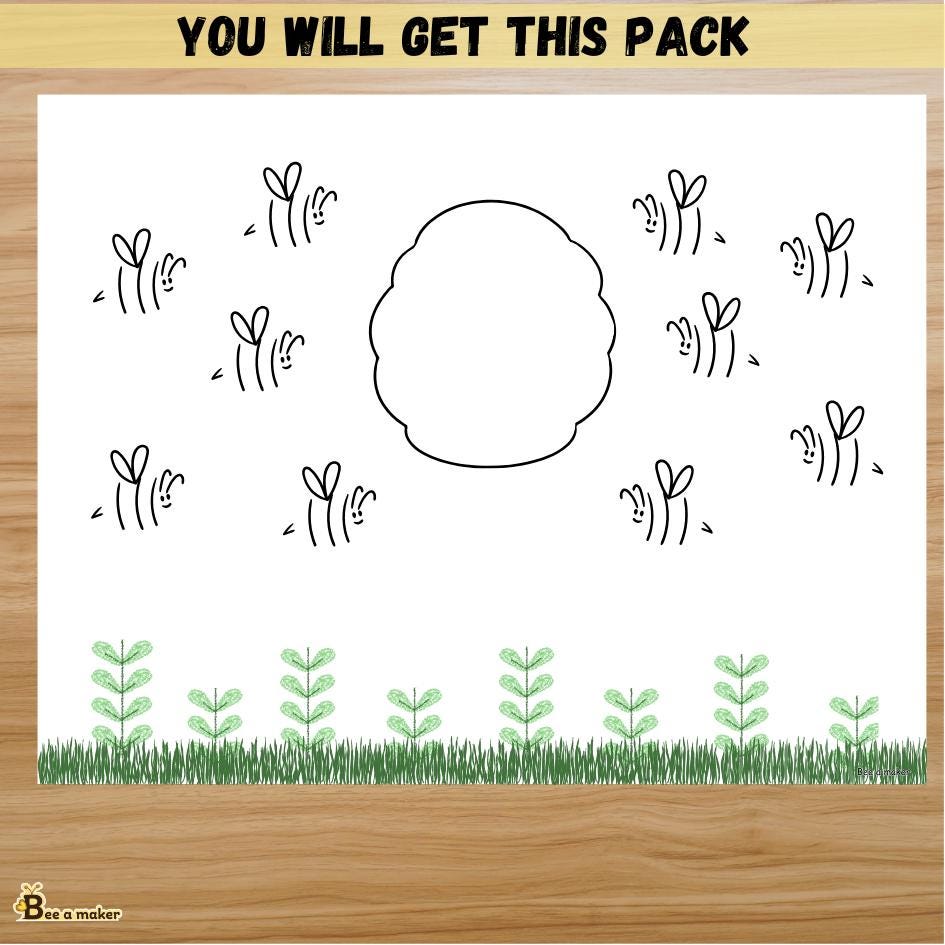 Bee Fingerprint Art for Toddlers, Preschool and Homeschool Kids ...