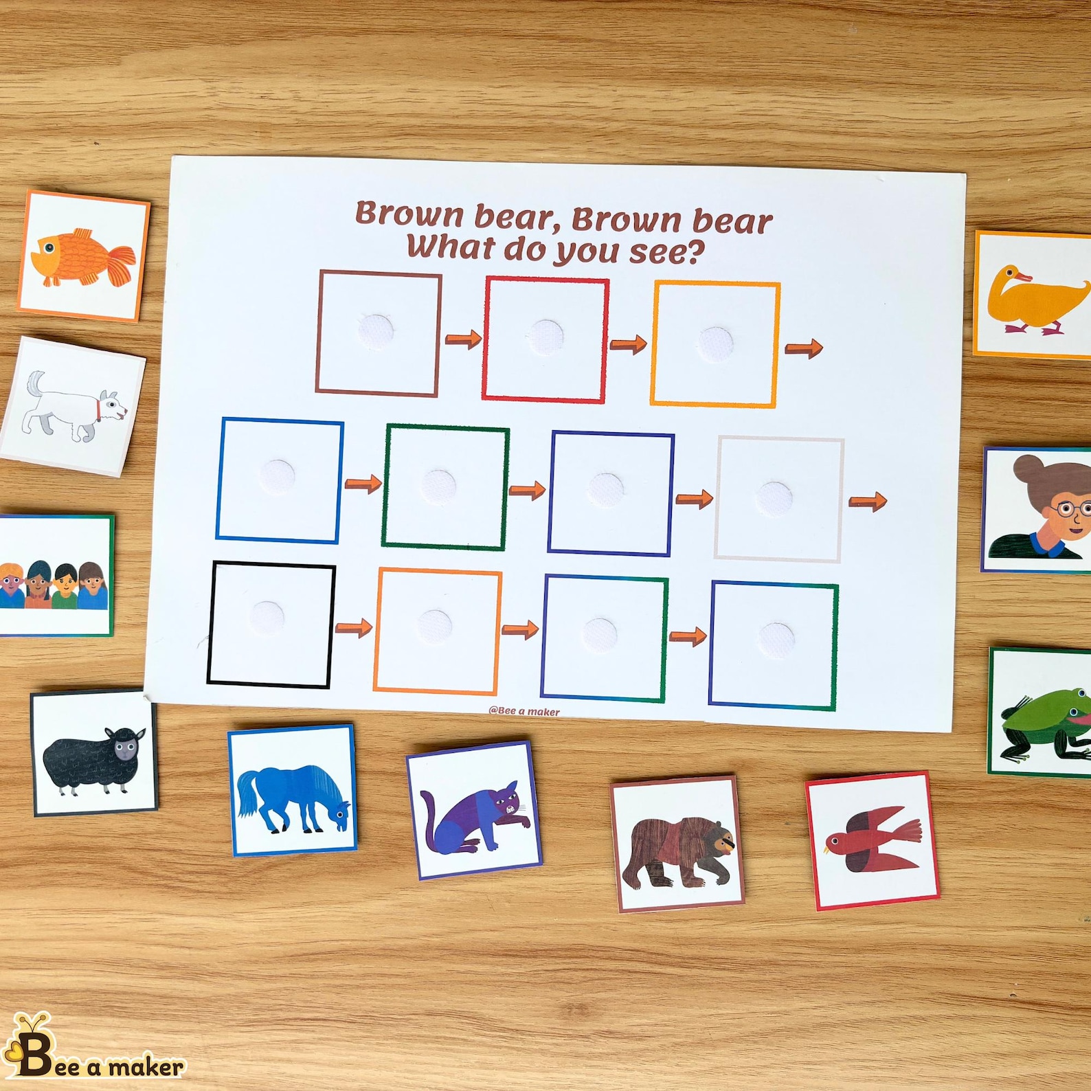 Brown Bear Brown Bear Eric Carle Busy Book Page - Etsy