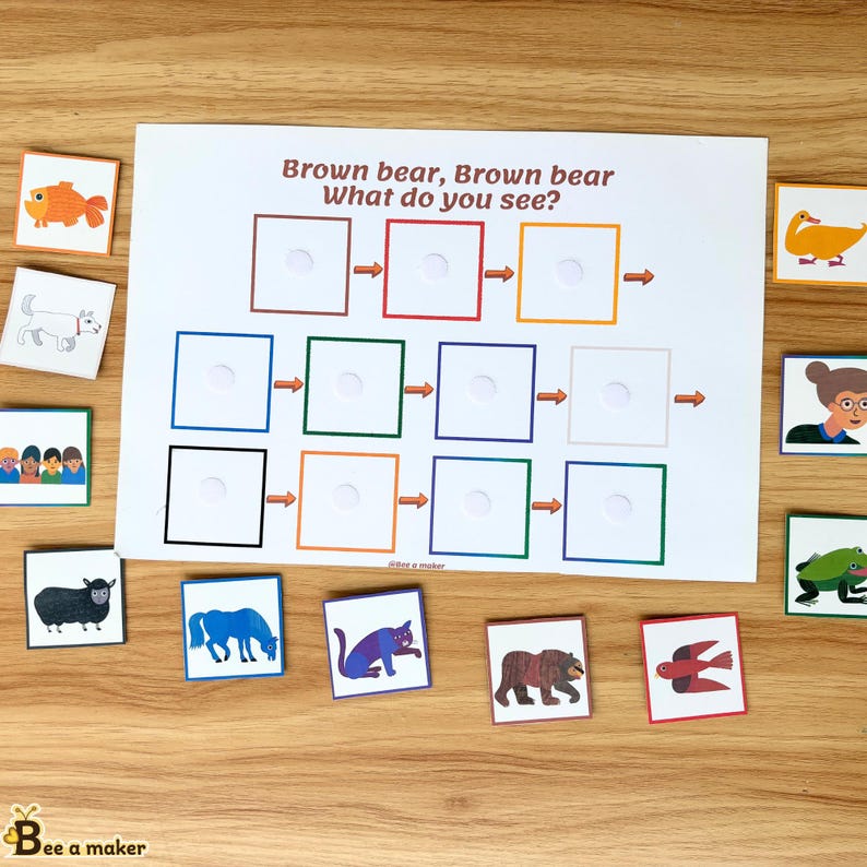 Brown Bear Brown Bear Eric Carle Busy Book Page - Etsy